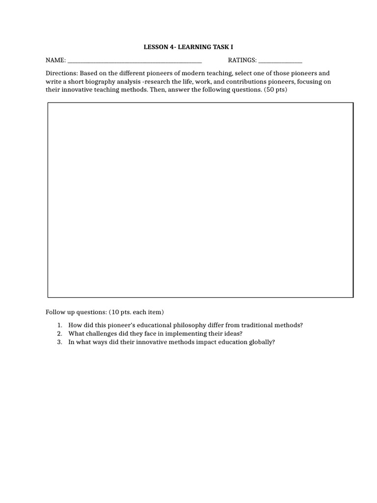 LESSON 4 - Learning Task | PDF | Citation | Cognition