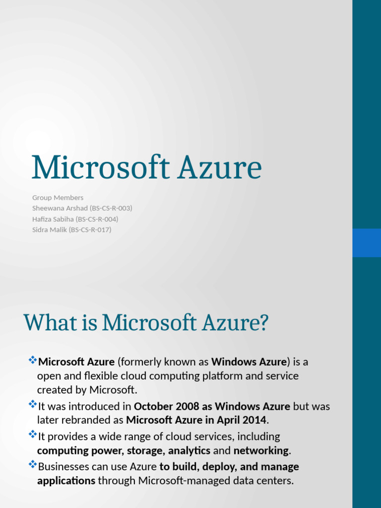 Microsoft Azure | PDF | Microsoft Azure | Cloud Computing