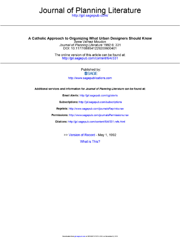 Urban Design Knowledge Framework | PDF | Urban Design | Theory