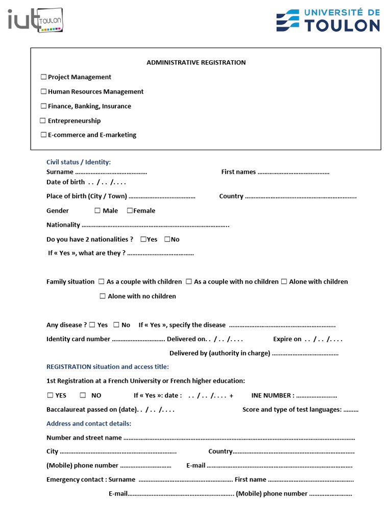 Administrative - Registration - Ibf Hanoi 2024 | PDF