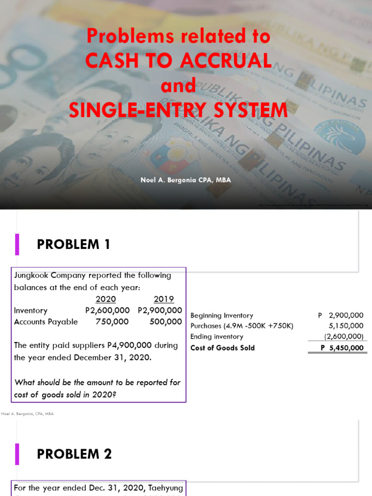 Cash To Accrual and Single Entry System - Problems | PDF | Royalty ...