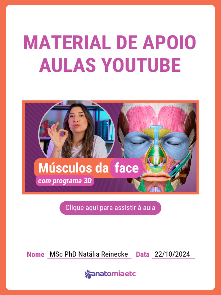 Apostila - Músculos Da Face | PDF | Rosto | Anatomia humana