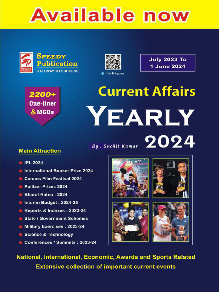 ?? Current Affairs Yearly 2024 ?by Speedy Publication | PDF
