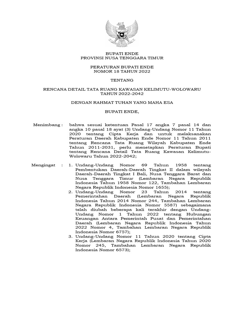 Perbub No. 18 Tahun 2022 | PDF