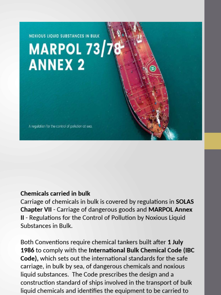 Marpol Annex II | PDF | Oil Tanker