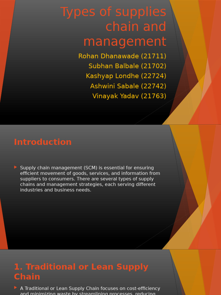 Types of Supplies Chain and Management EDE | PDF | Supply Chain | Lean Manufacturing