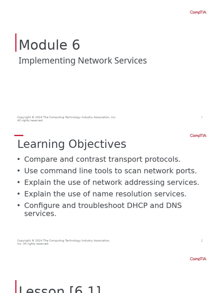 CertMaster Network+ (N10-009) Module 6 - Presentation Slides | PDF ...