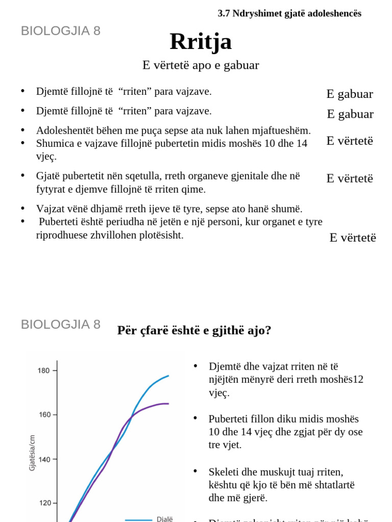 29.ndryshimet Gjatë Adoleshencës Paraqitja e Një Mësimi Kyç Rritja ...