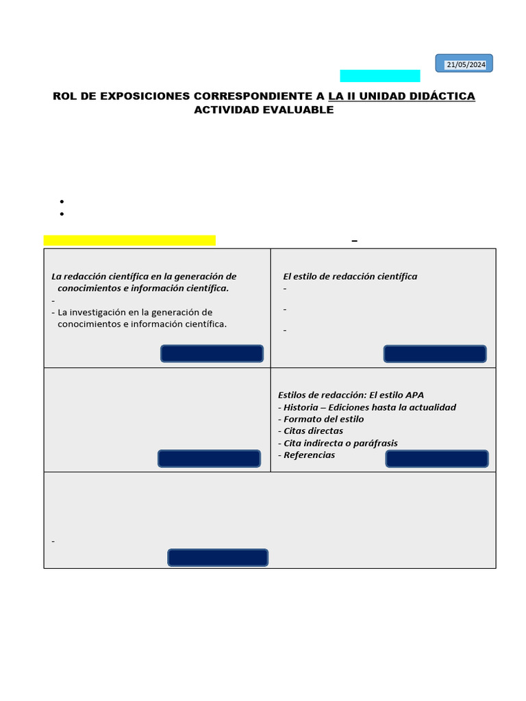 Rol de Exposiciones | PDF | Modificación de comportamiento | Cognición
