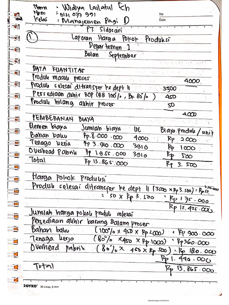 Remidi Uas Akt Biaya | PDF