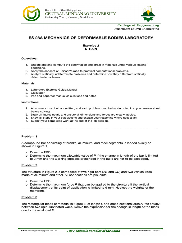 Exercise-2-Strain | PDF | Continuum Mechanics | Materials Science