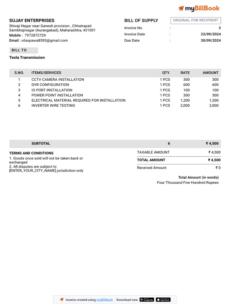 2 Sales Invoice Tesla Transmission | PDF