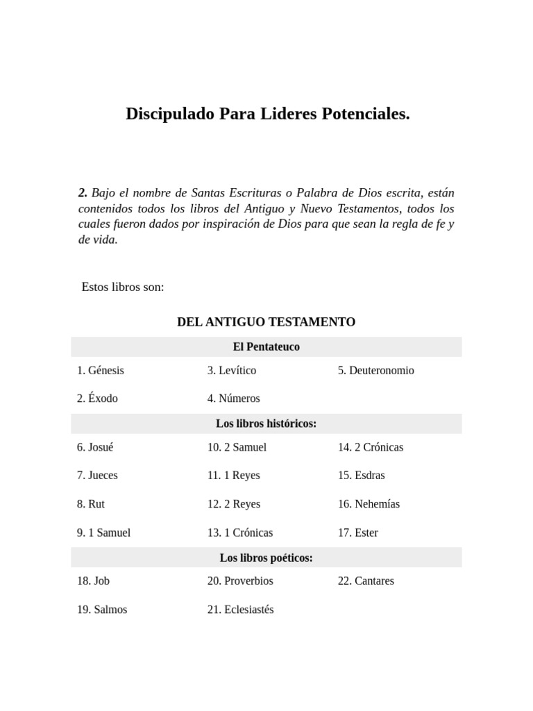 Discipulado 2 | PDF | Biblia | Dios