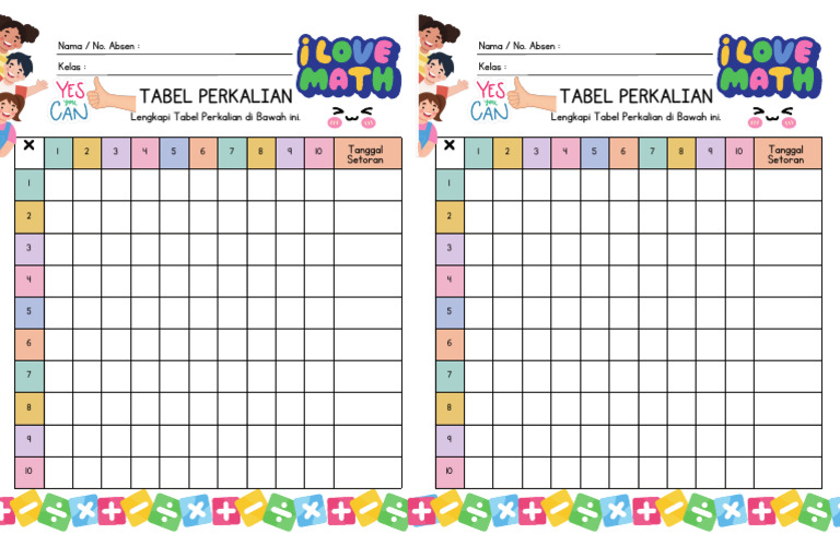 Tabel Perkalian Worksheet | PDF