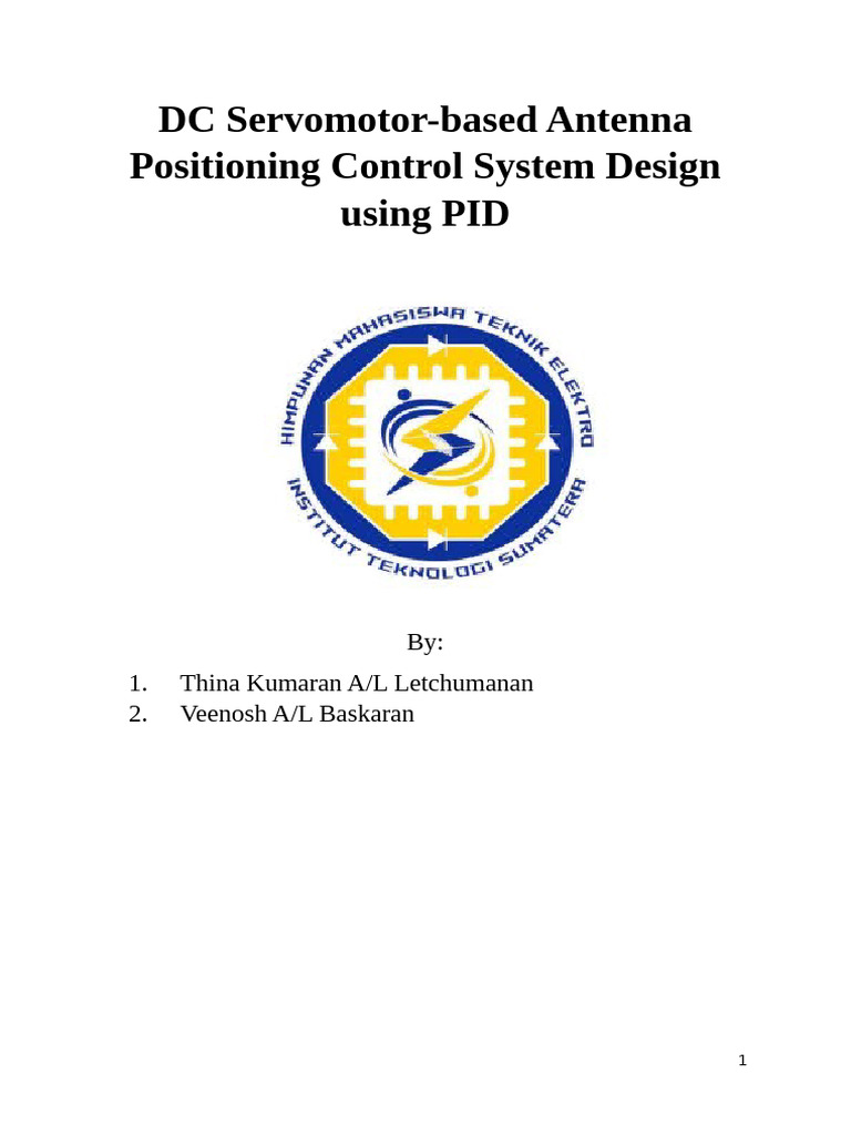 Dc Servomotor Based Antenna Positioning Control System Using Pid Pdf Electric Motor 