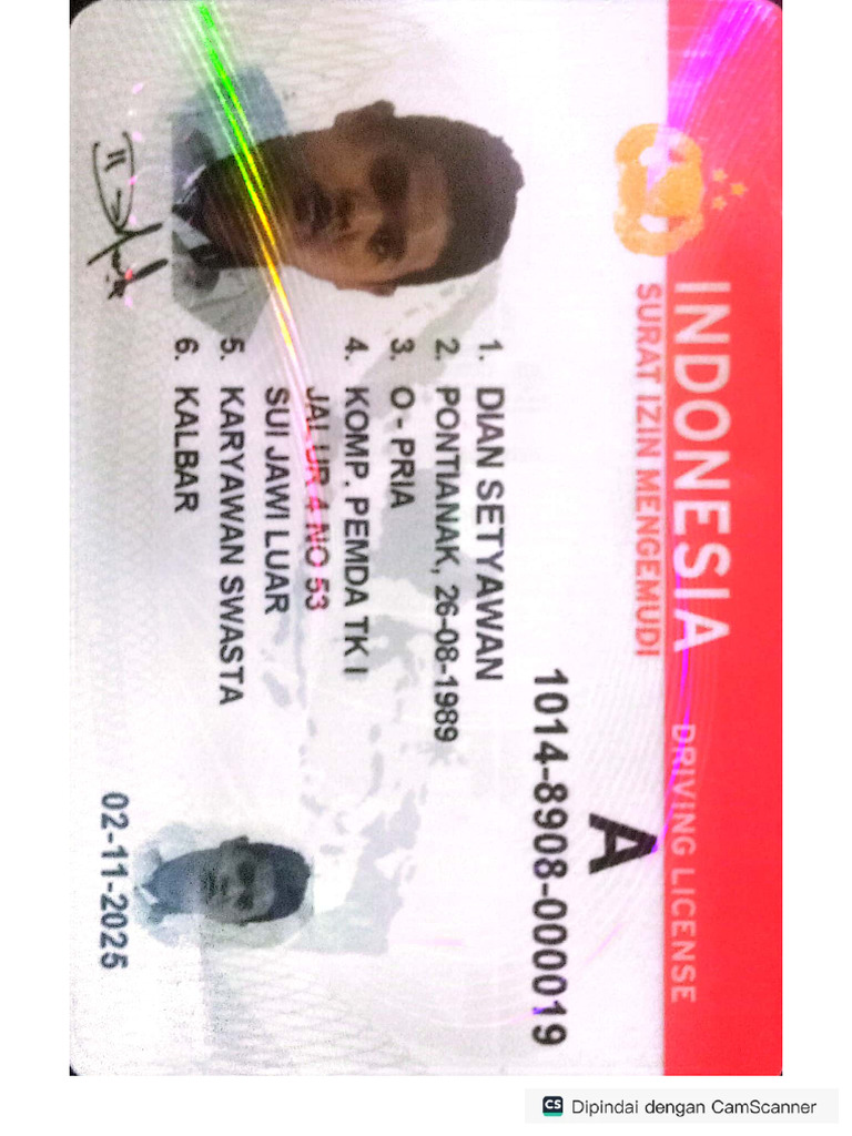 SIM A Dian Setyawan | PDF