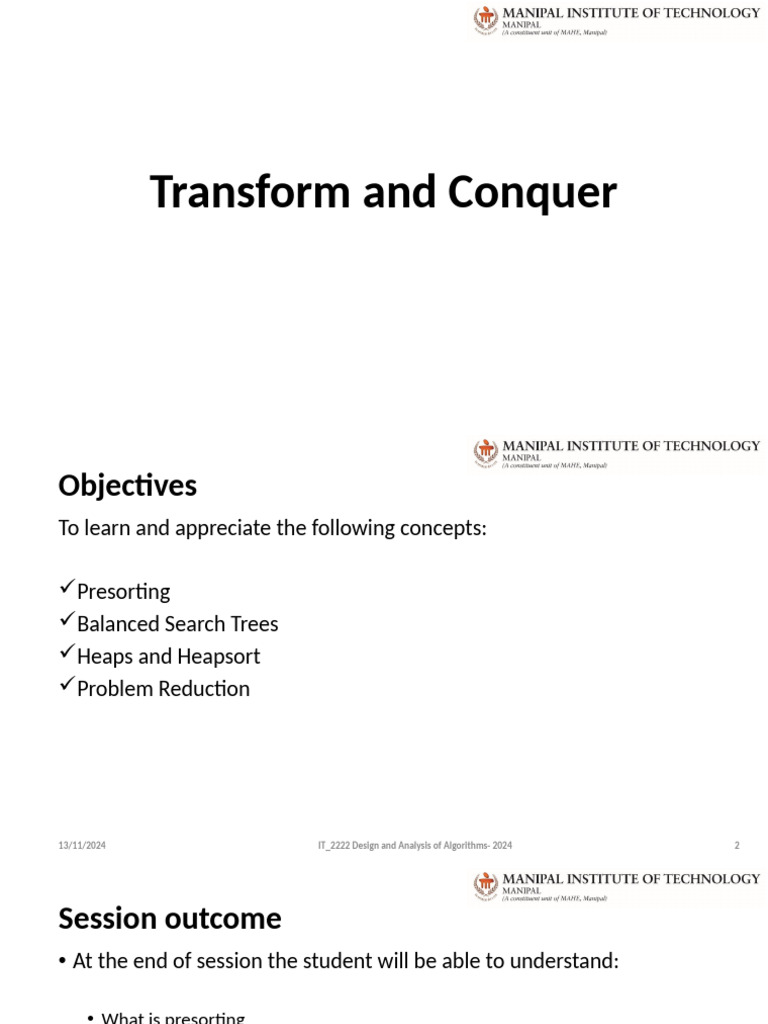 Transform and Conquer | PDF | Mathematical Optimization | Linear Programming