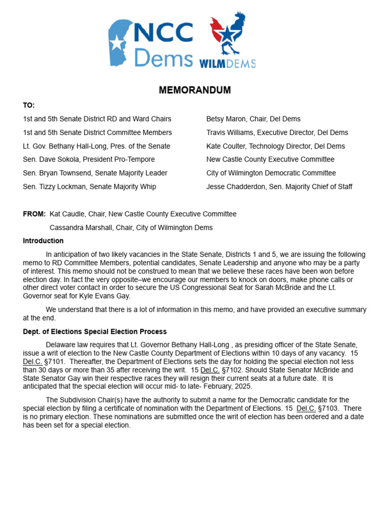 Democrats Outline Process | PDF | Elections | Primary Election