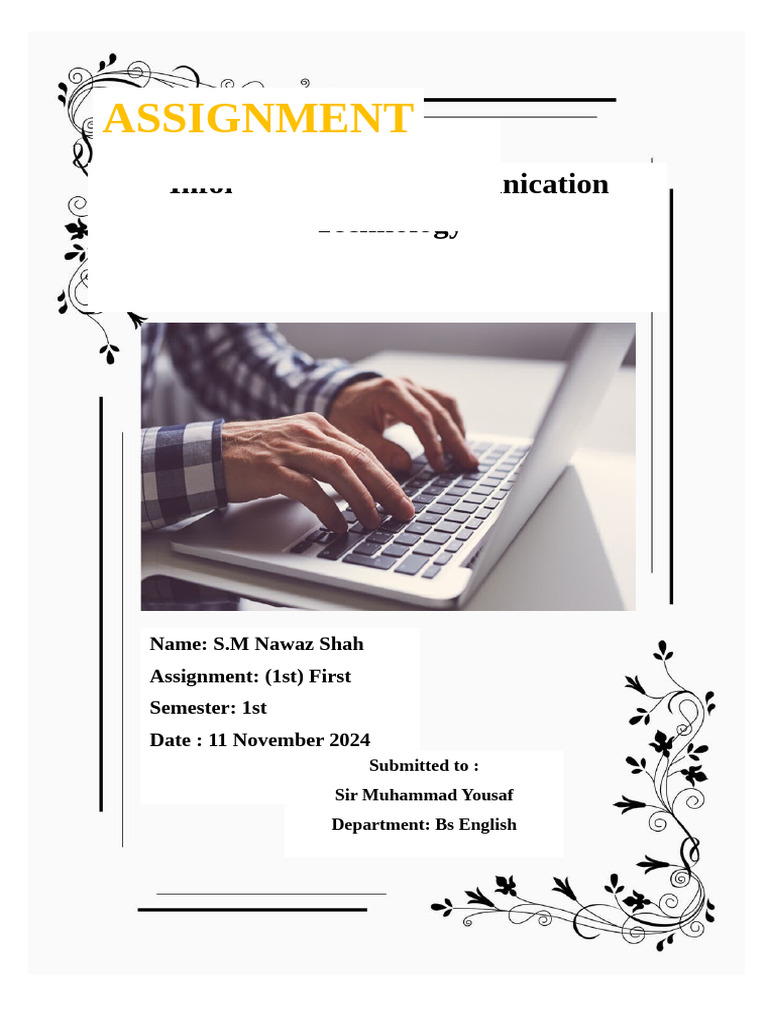 Front Page of First Assignment | PDF