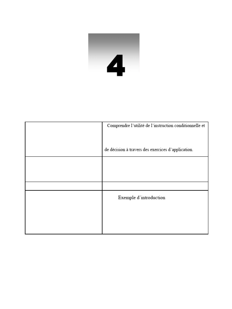 Chap4-Les Structures Conditionnelles | PDF | Structure de contrôle | Logique