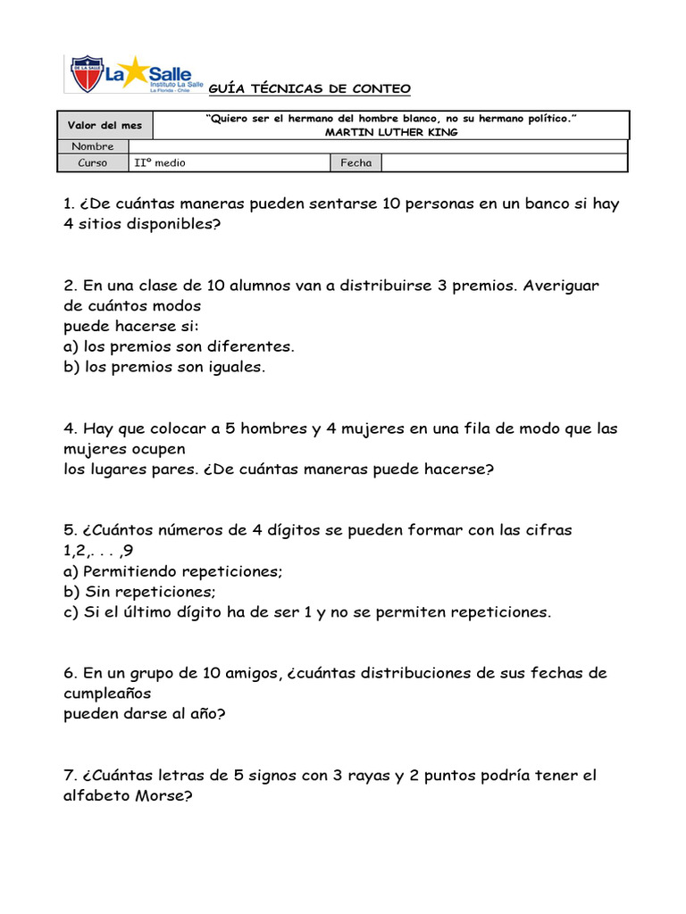 Guia Tecnicas de Conteo 2024 | PDF