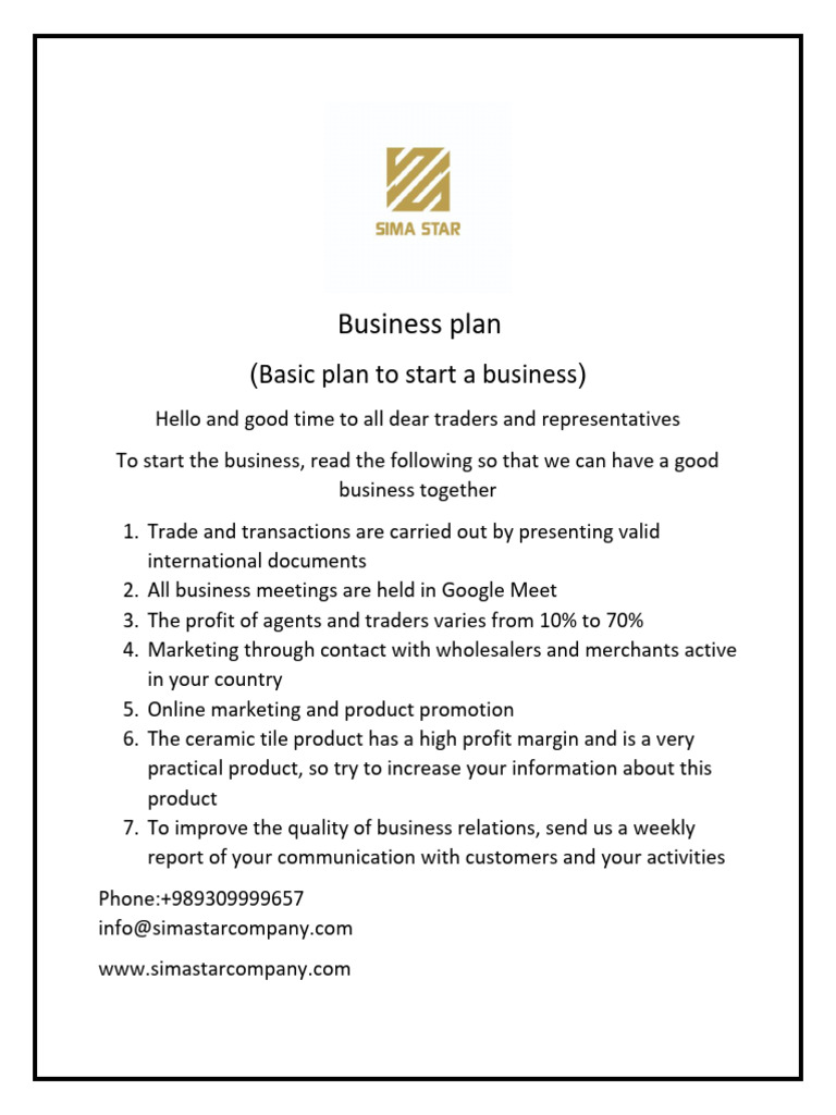 Business Plan | PDF | Career & Growth