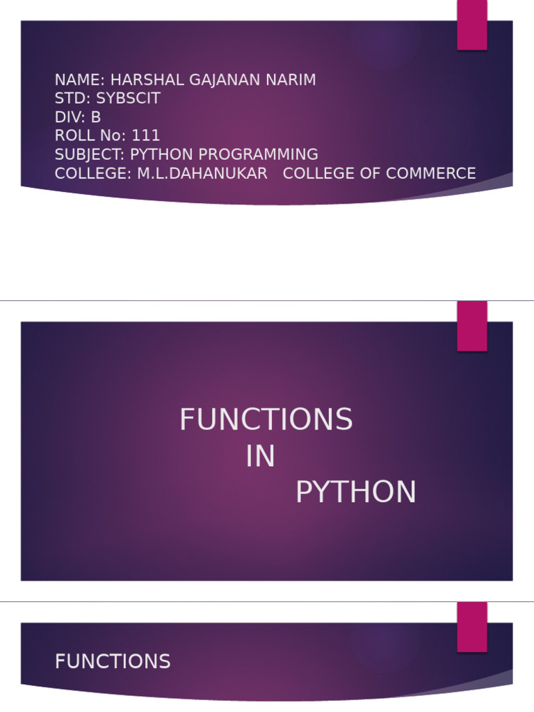Functions Pdf Parameter Computer Programming Python Programming Language