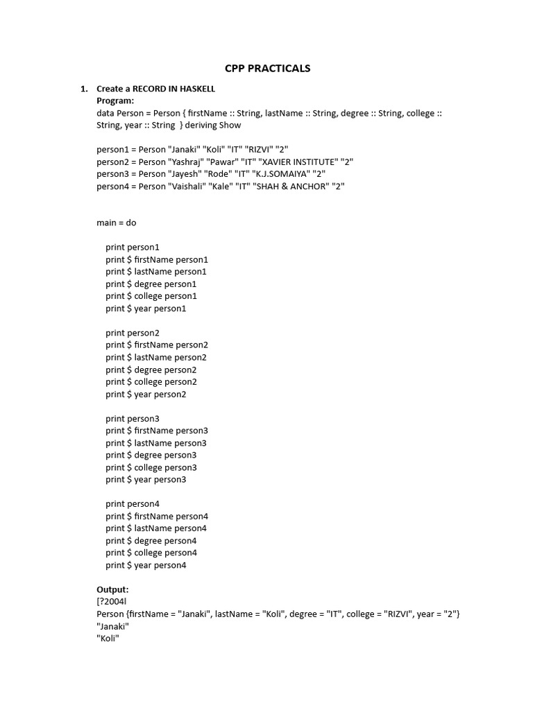 CPP Practicalsfinal | PDF | Computer Programming | Theoretical Computer Science