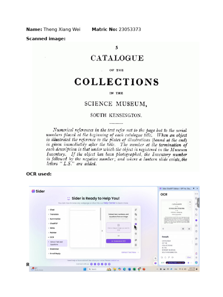 Lesson Activity Digitalization (OCR) | PDF
