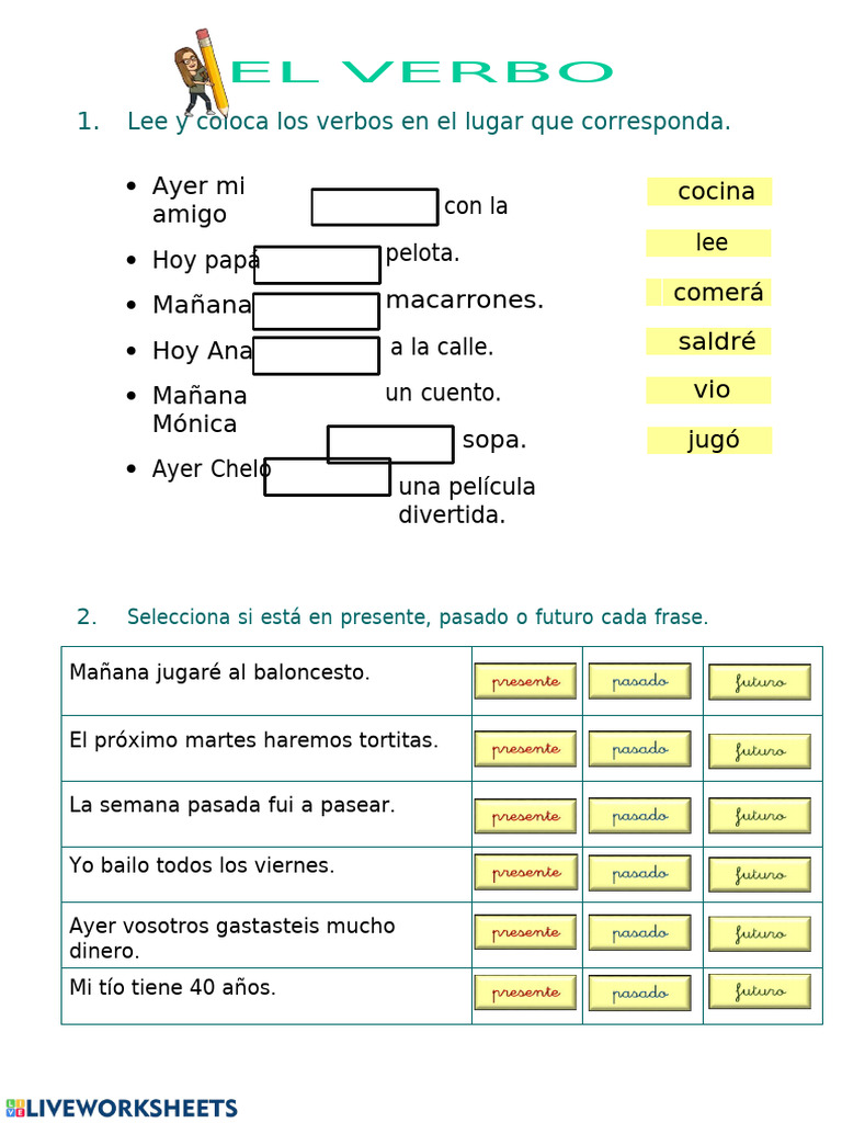 Actividades de Conjugación de Verbos | PDF