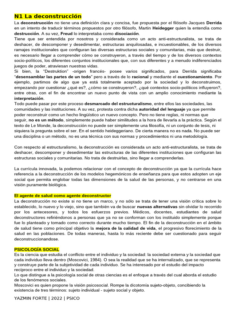 Psico 1°p | PDF | Sicología | Mente inconsciente