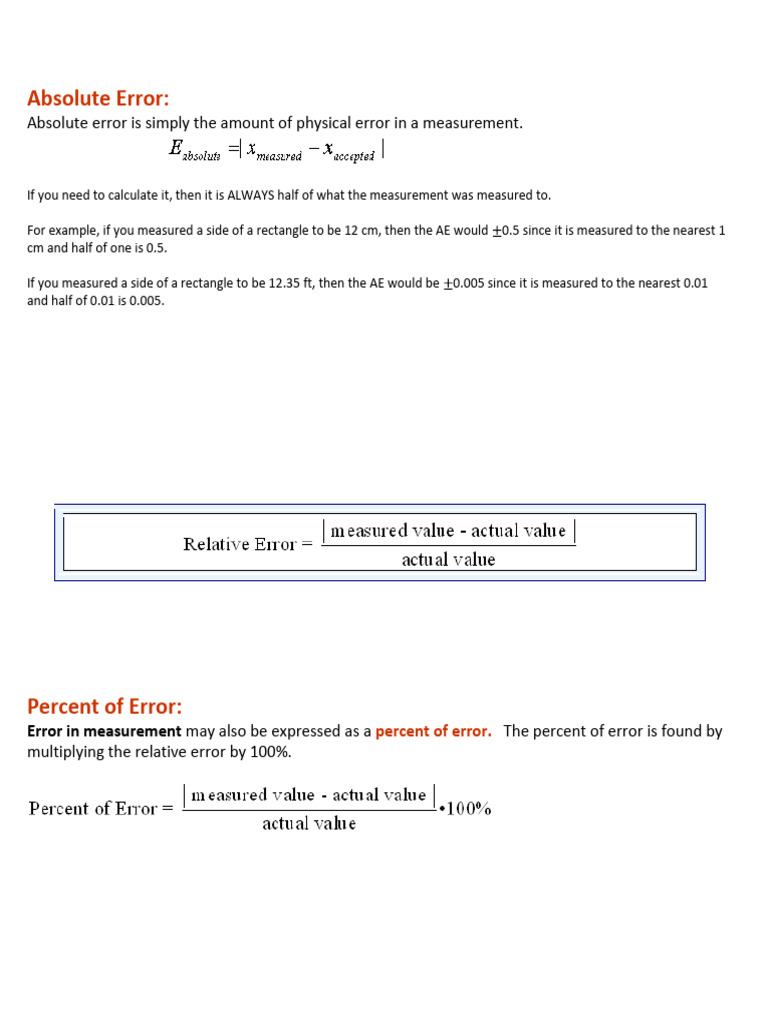 Absolute Error | PDF