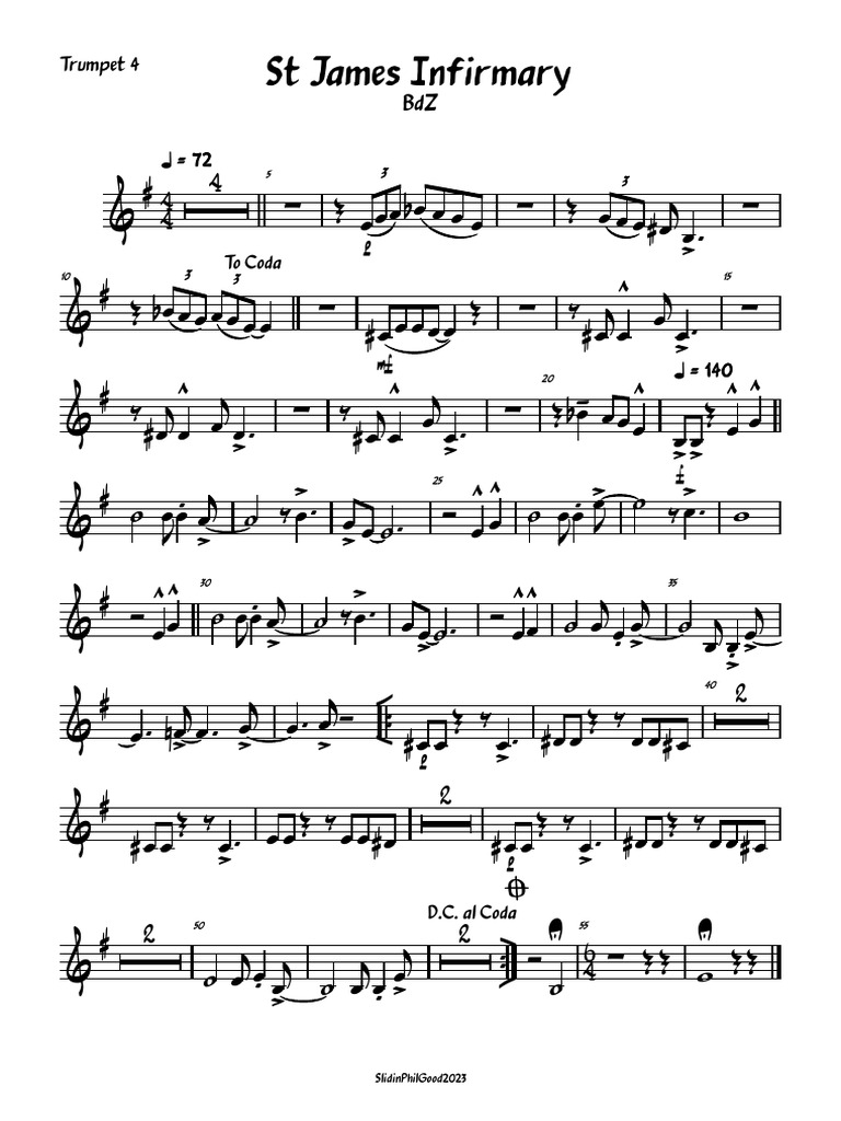 ST James Infirmary-Trumpet - 4 | PDF