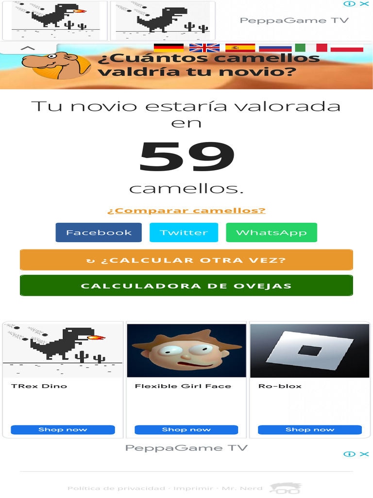 Calculadora de Camellos - La Original | PDF | Cooking, Food & Wine ...