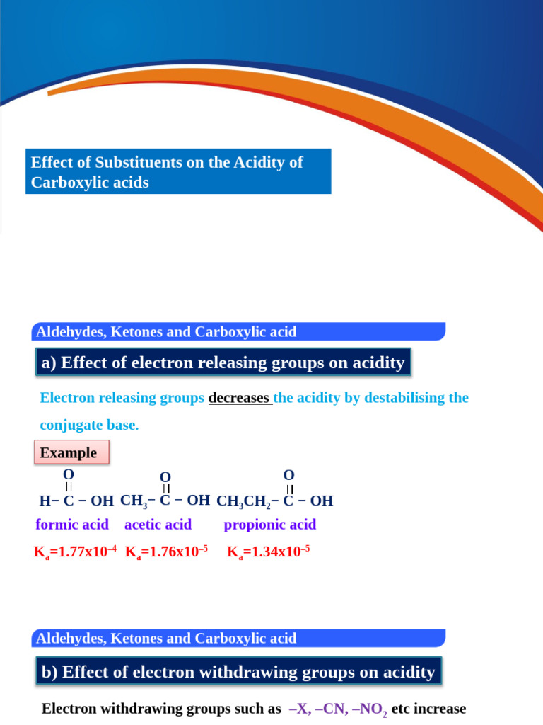 Effect of Substituents on Acidity | PDF