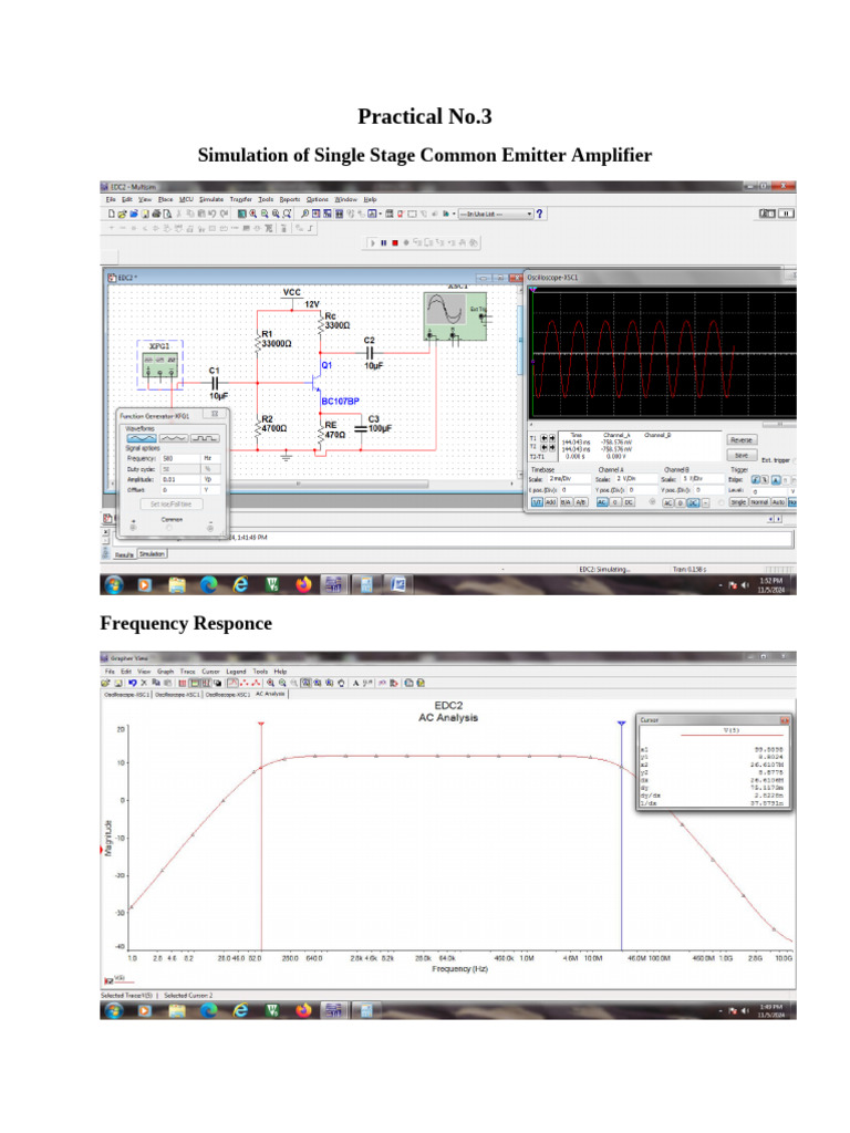 EDC Practical No 3 &6 | PDF