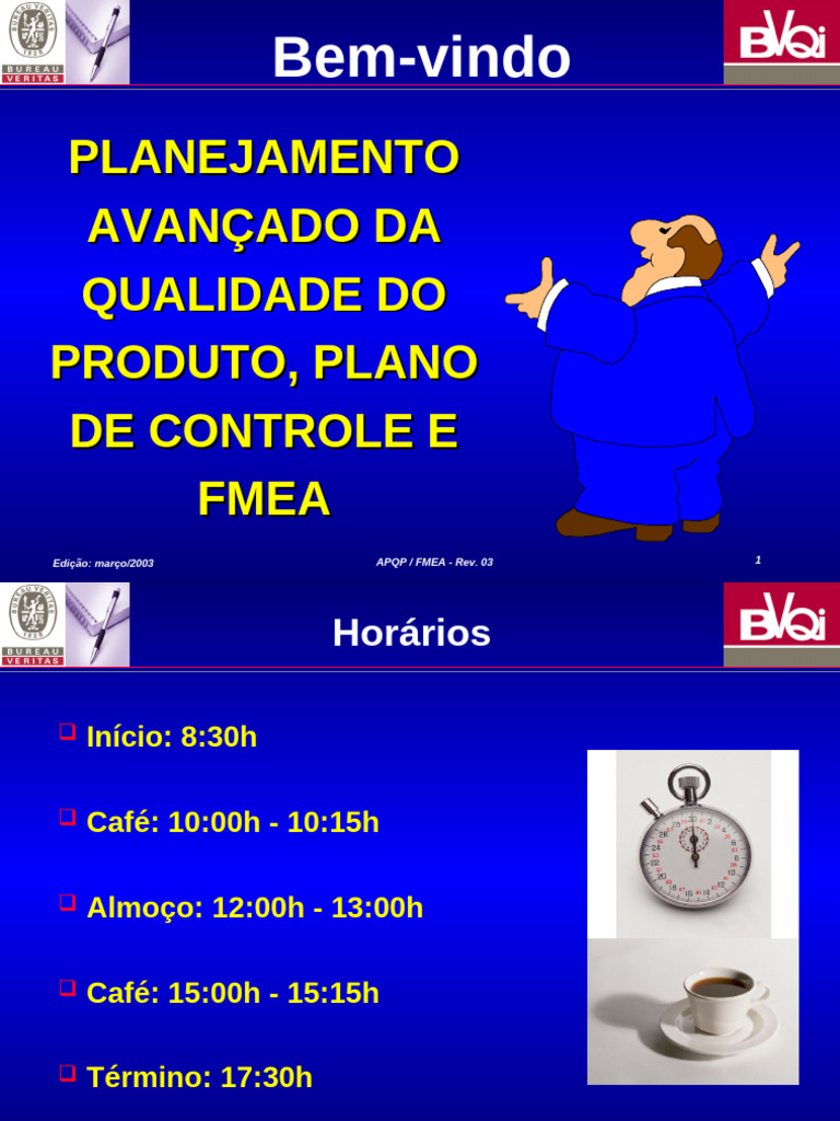 APQP FMEA (Aberto) Rev03 | PDF | Avaliação comparativa | Qualidade ...