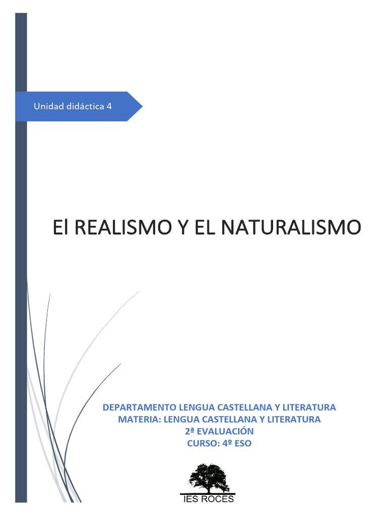 Unidad 6 Realismo y Naturalismo | PDF | Realismo literario | Novelas