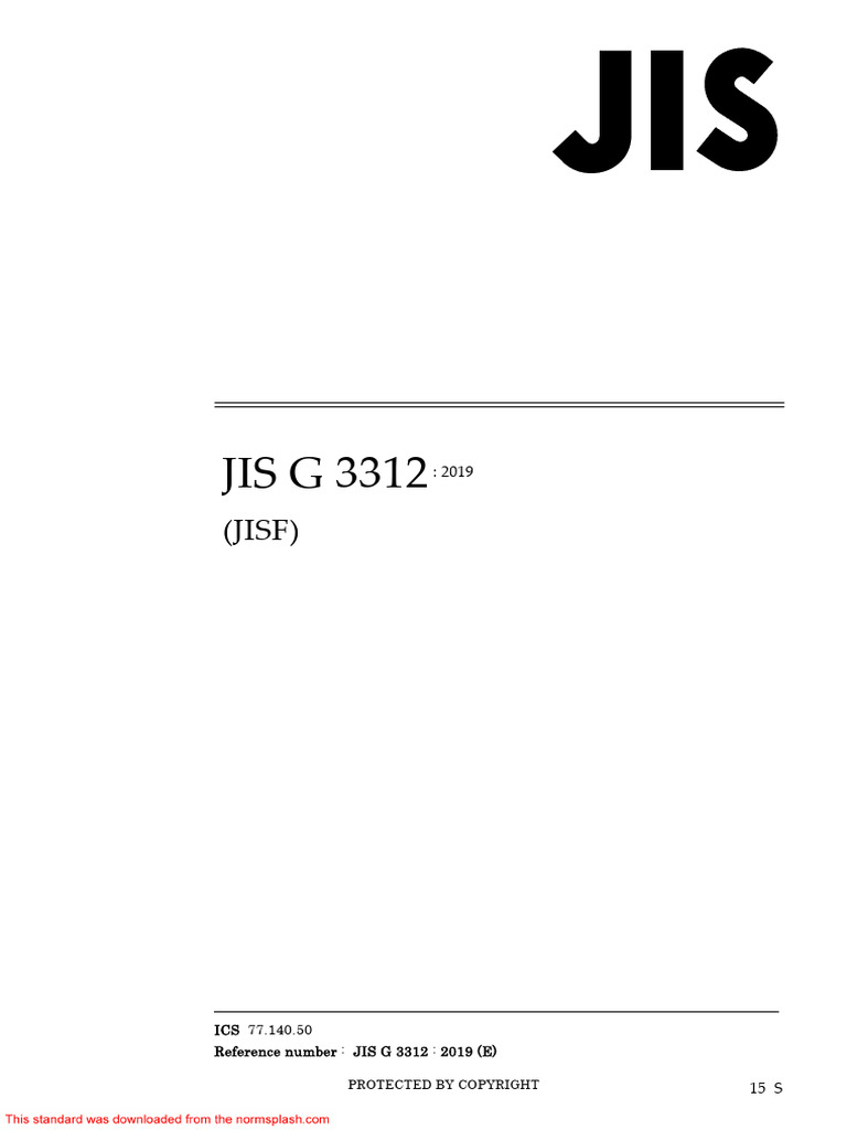 JIS-G-3312-2019-Prepainted Hot-Dip Zinc-Coated Steel Sheet and Strip ...