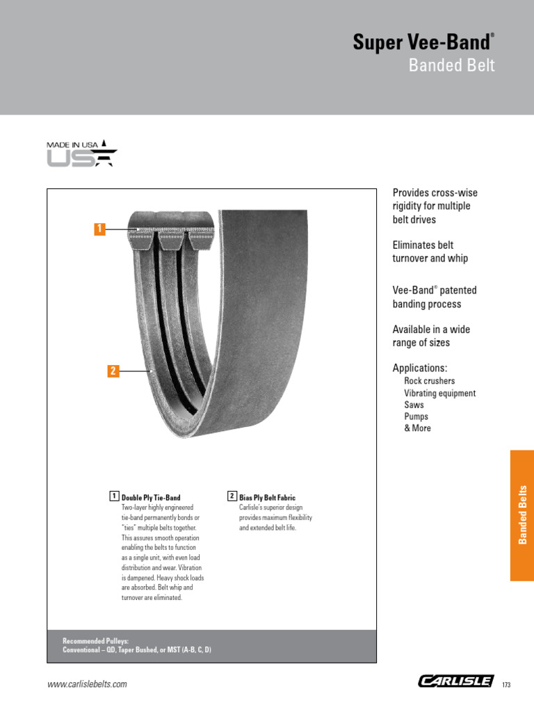 Super Vee Band Band Belt Brochure | PDF | Belt (Mechanical ...
