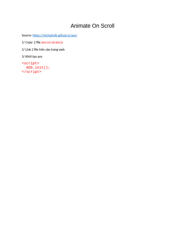 Animate On Scroll | PDF
