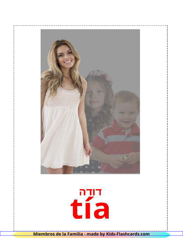 Tarjetas de Miembros de La Familia Autor Kids Flashcards | PDF