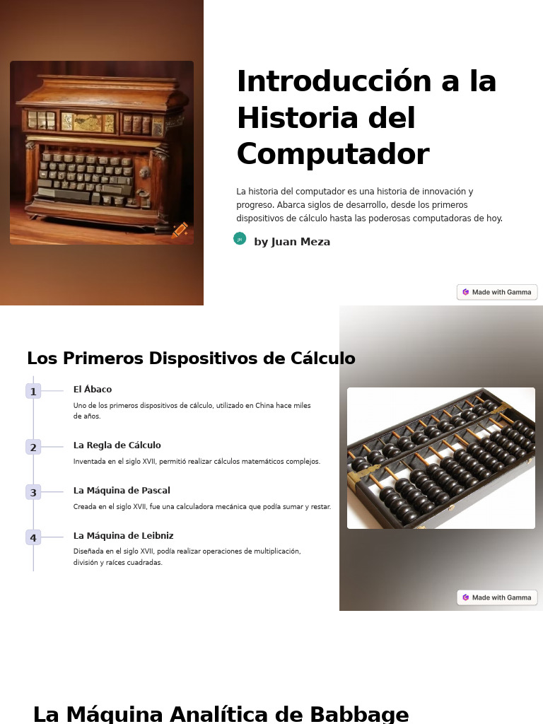 Introduccion a La Historia Del Computador | PDF | Microprocesador ...