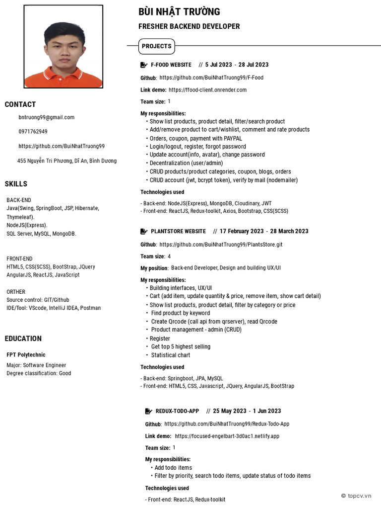 Bui-Nhat-Truong-Frehser BackEnd | PDF | Computing | Software