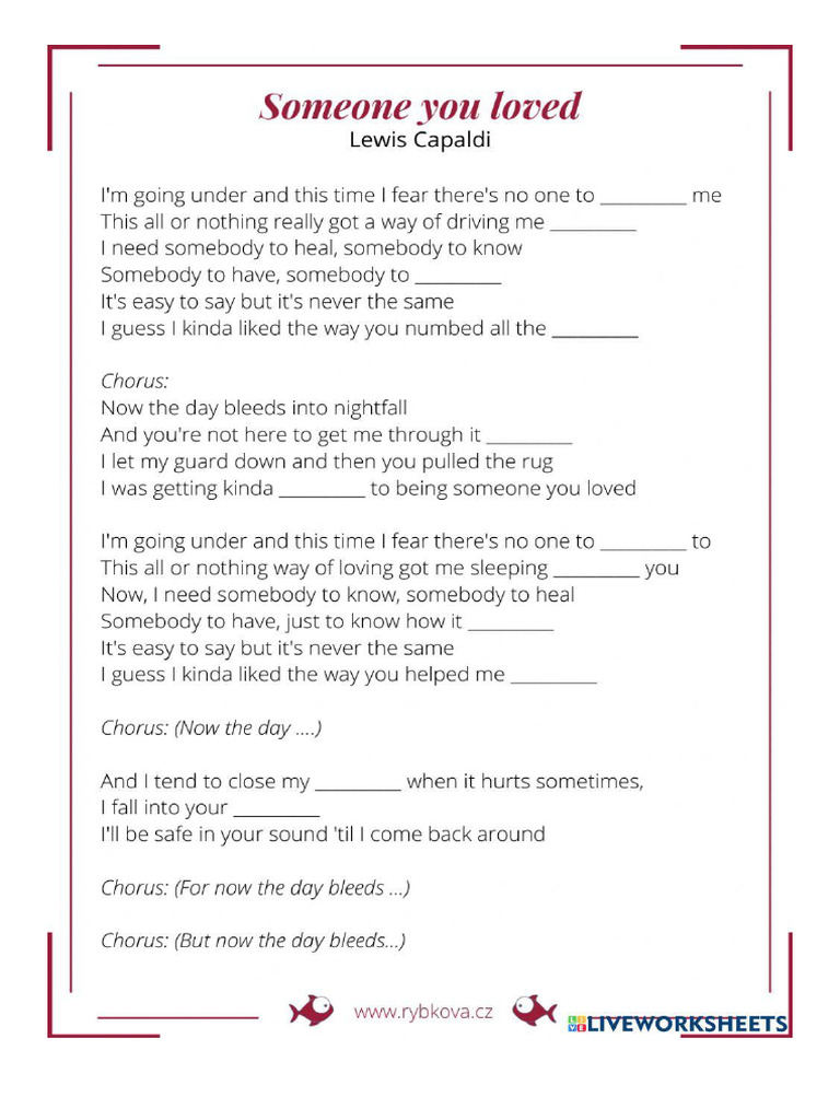 Somebody You Loved | PDF
