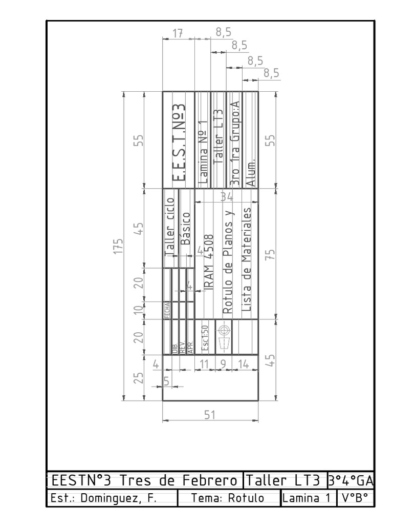 1-LT3-Lamina1-Rotulo IRAM | PDF