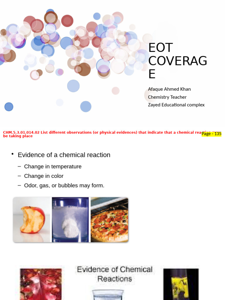 Eot Coverage g10 Adv Answer Key (Autosaved) | PDF | Mole (Unit) | Chemical Reactions