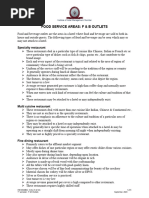 Hotel F&B Outlets Overview | PDF | Restaurants | Foodservice