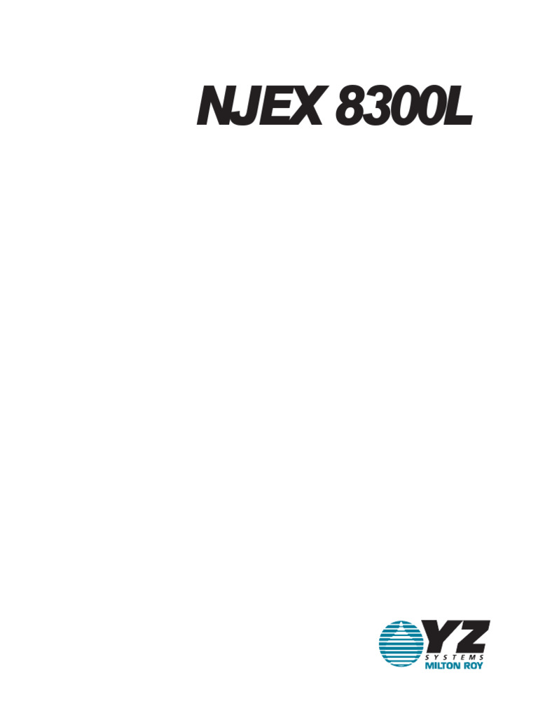 8300L NJEX 02052004 ATEX Rev | PDF | Valve | Pump