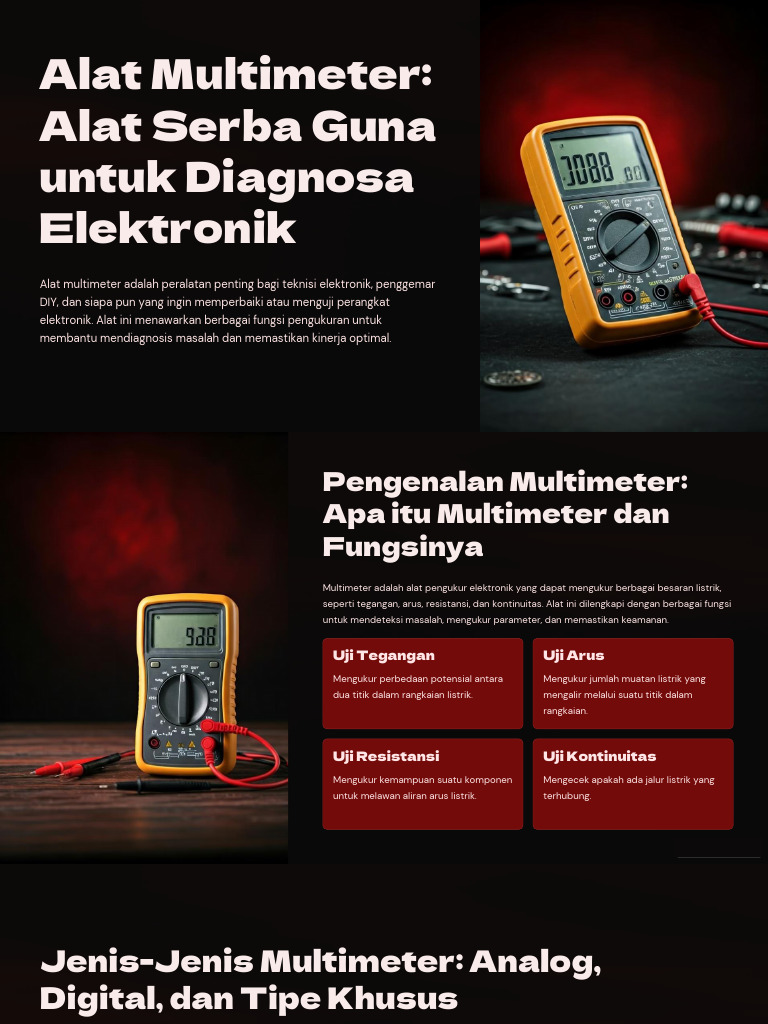 Panduan Lengkap Multimeter Elektronik | PDF